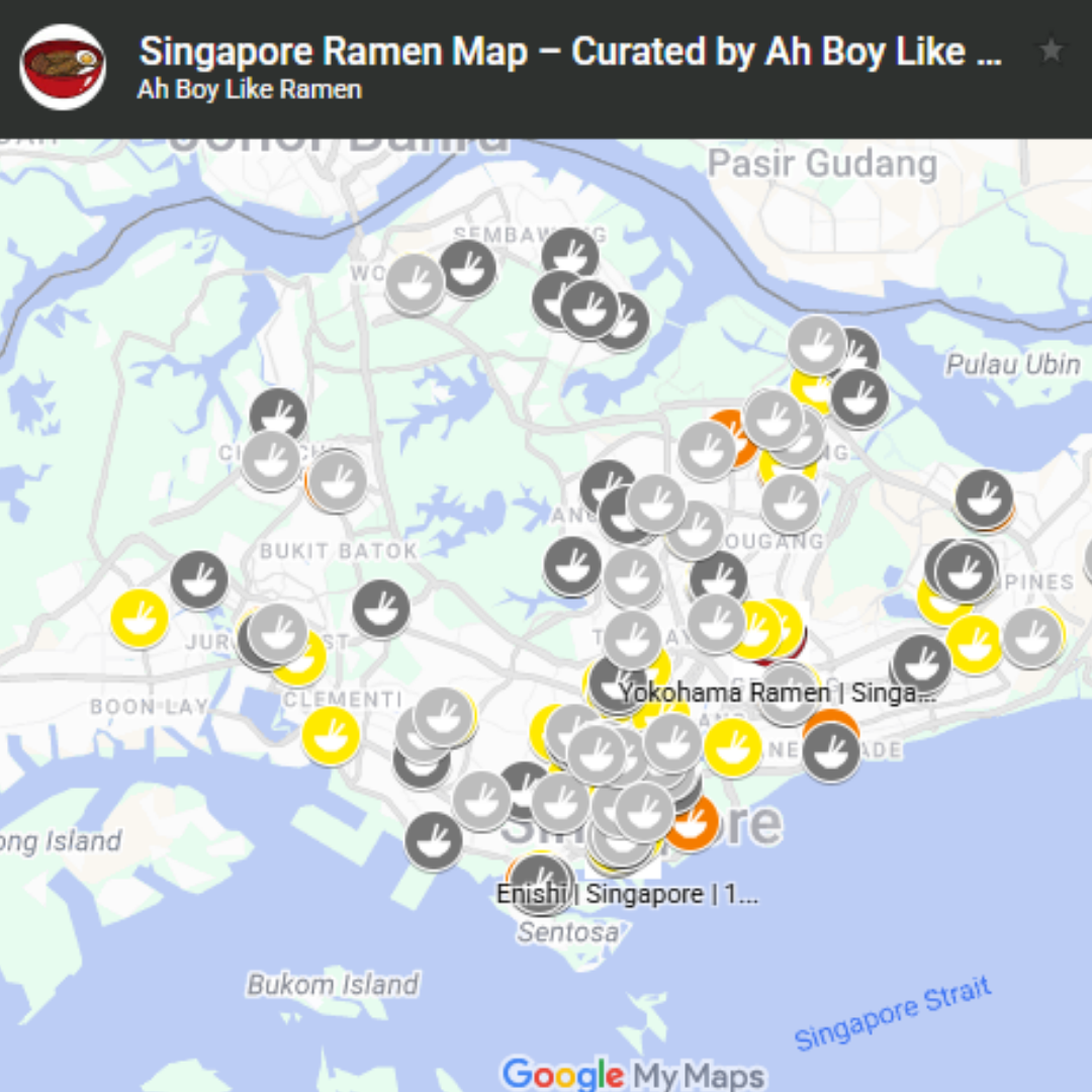 Review Of The Ah Boy Ramen Map - Singapore Edition